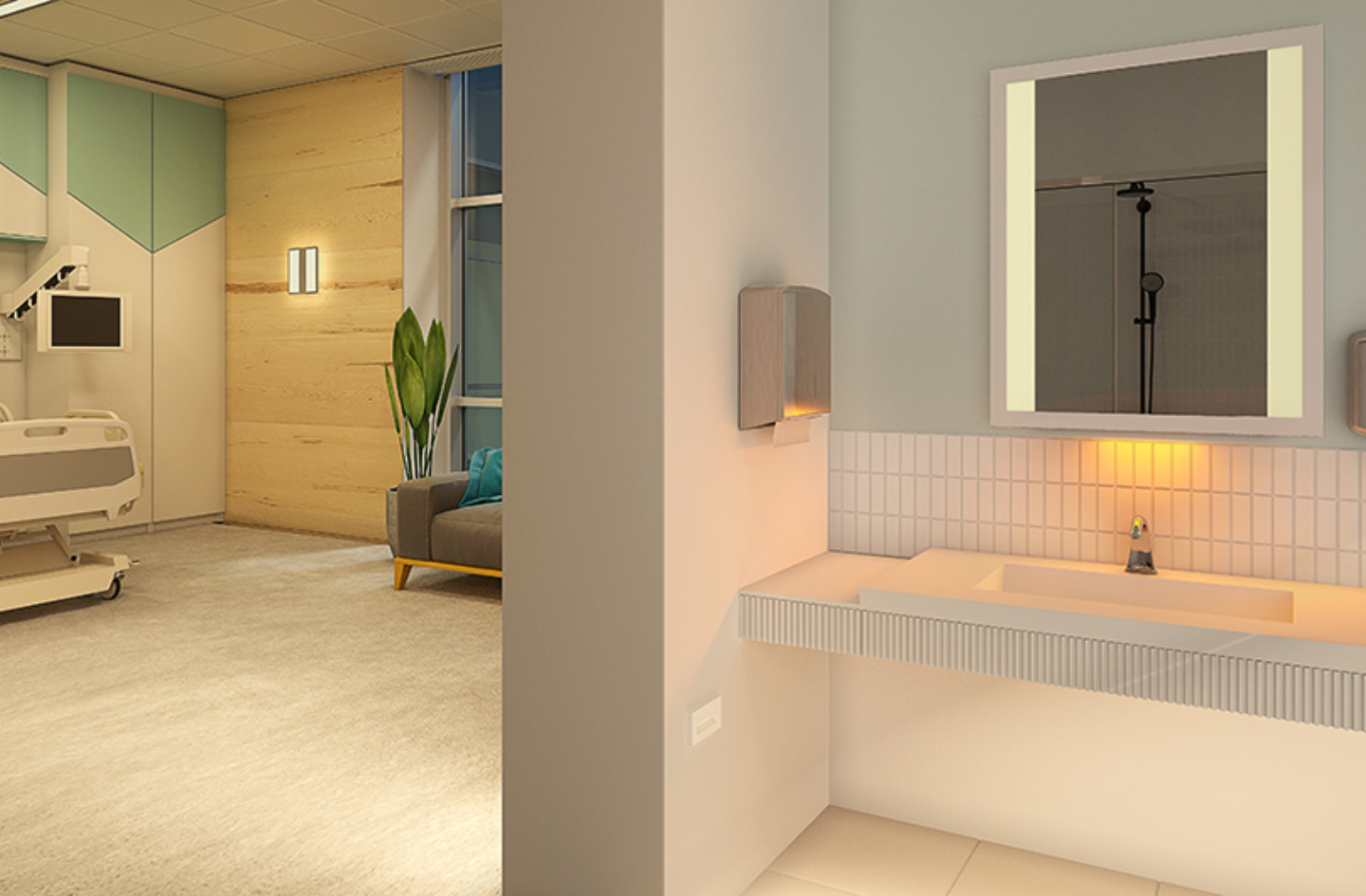 Patient Bathroom | Axis Lighting